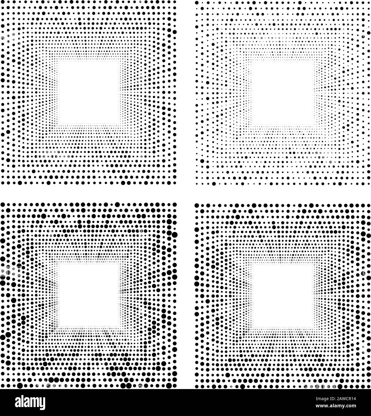 Halftone dot masks for creating abstract backgrounds Stock Vector Image ...