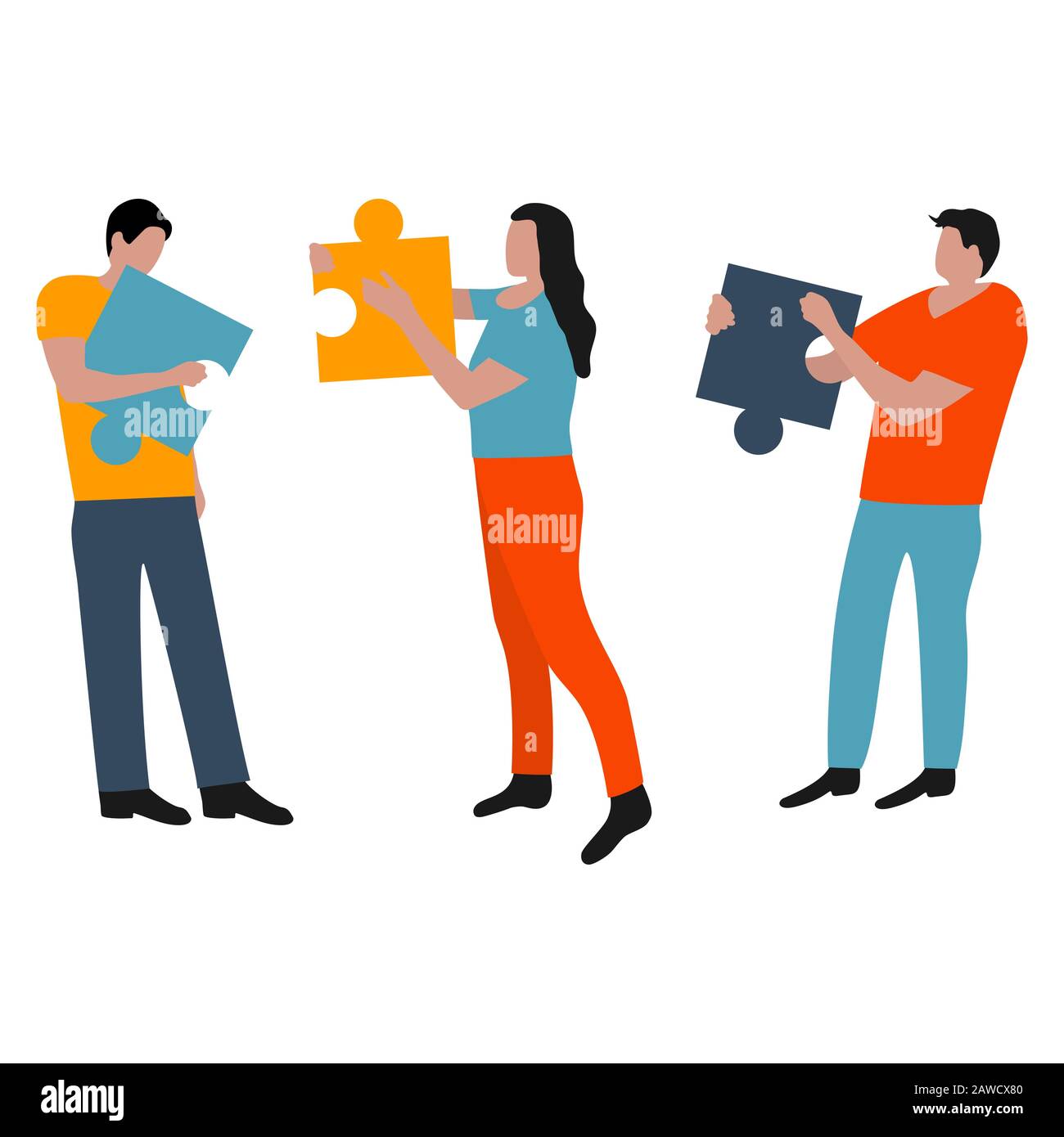 Puzzled People Clipart