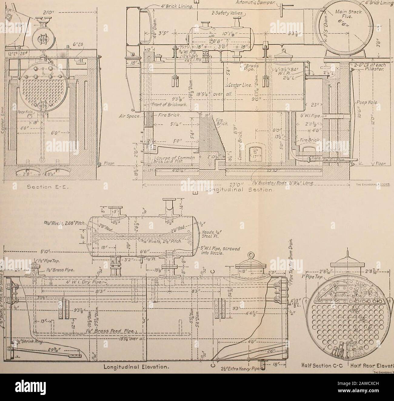 Steam power plants, their design and construction . Longi+odinal ...
