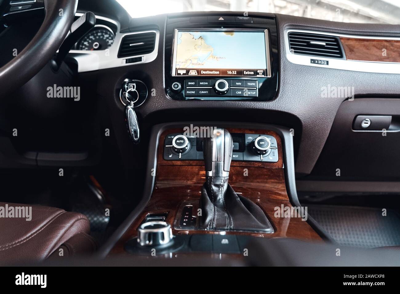 Design of luxury interior in modern automobile Stock Photo - Alamy