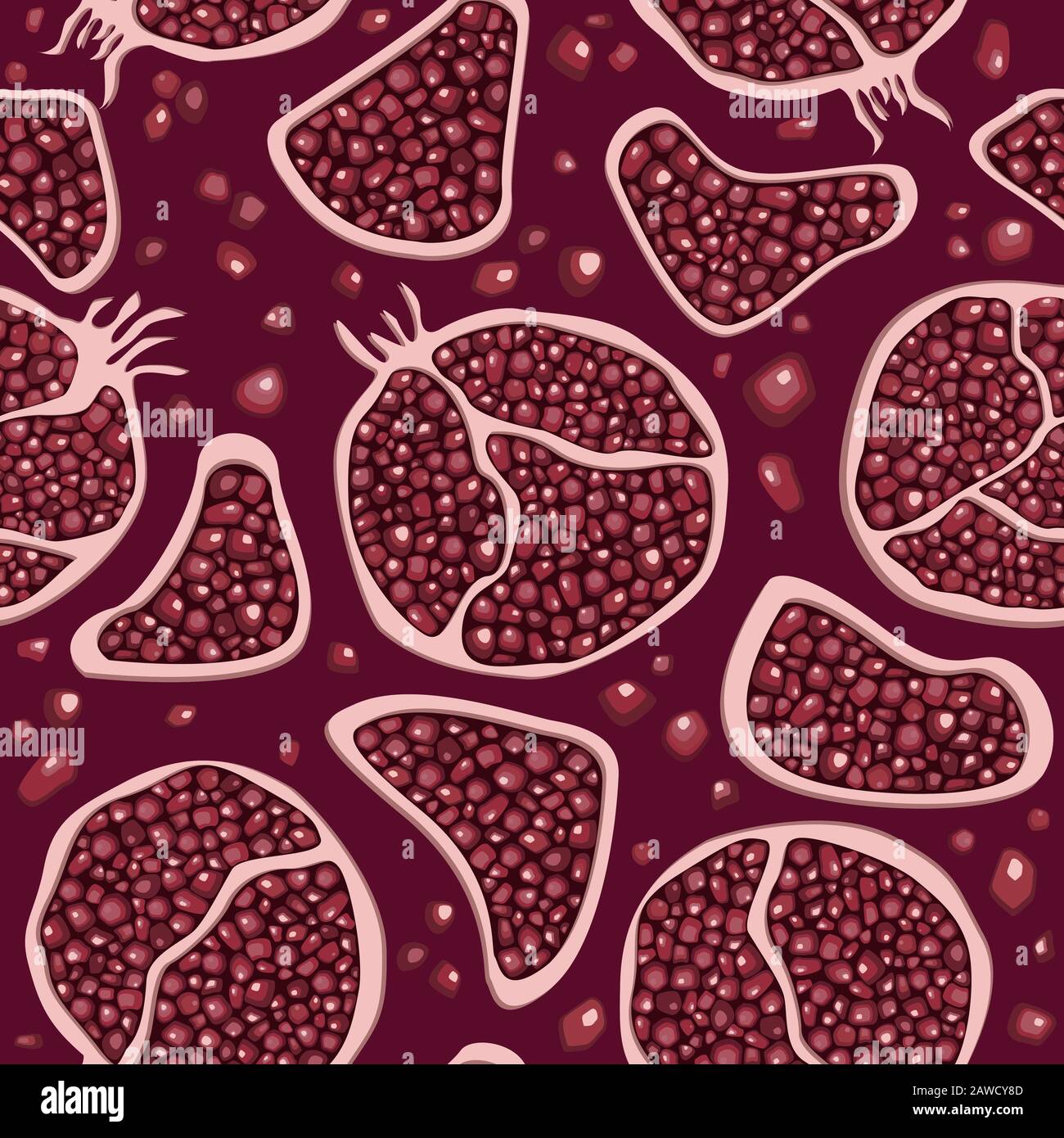 Ruby red pomegranate Stock Vector Images - Alamy