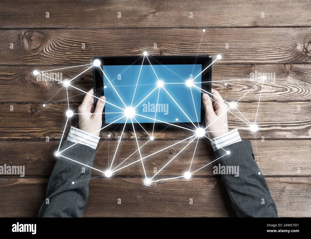Concept of social communication and networking with social connection ...