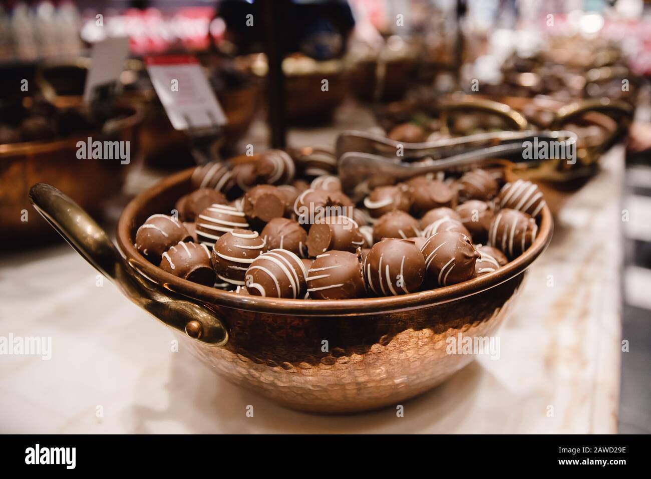 Belgium traditional chocolate brussels shop bakery candy Stock Photo ...