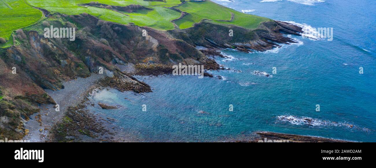 Coastal landscape of Punta Cambarro and Punta Lumbreras, Trasvia ...