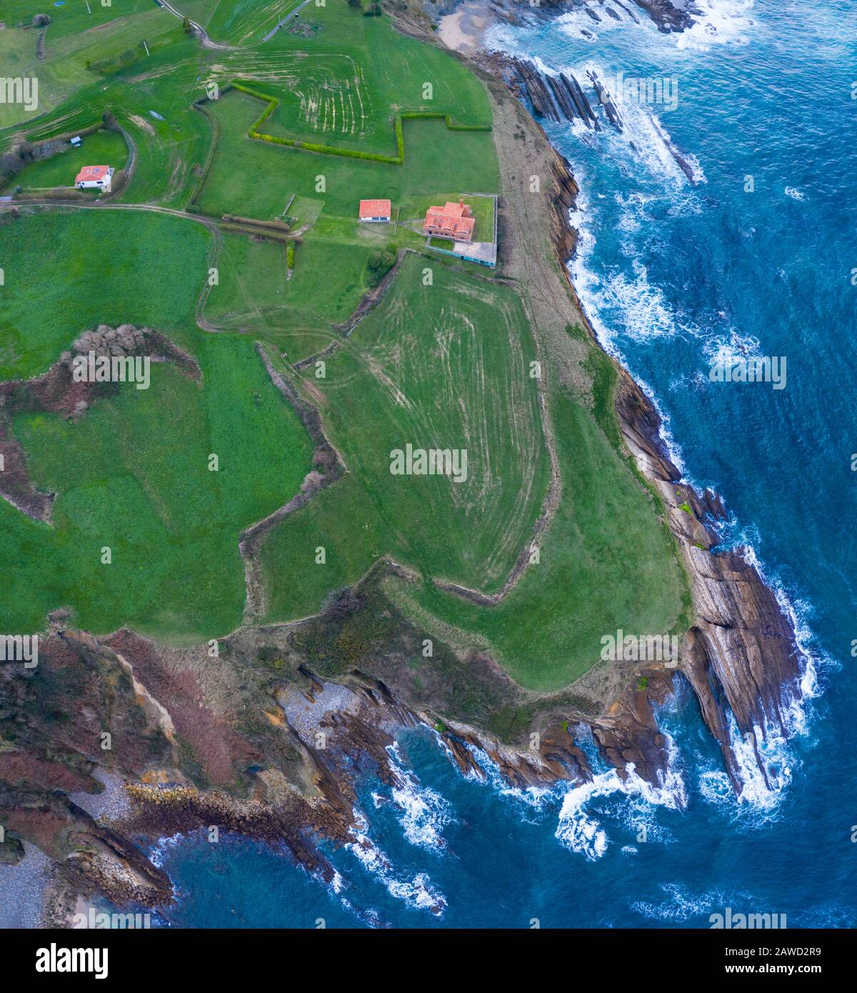 Coastal landscape of Punta Cambarro and Punta Lumbreras, Trasvia ...