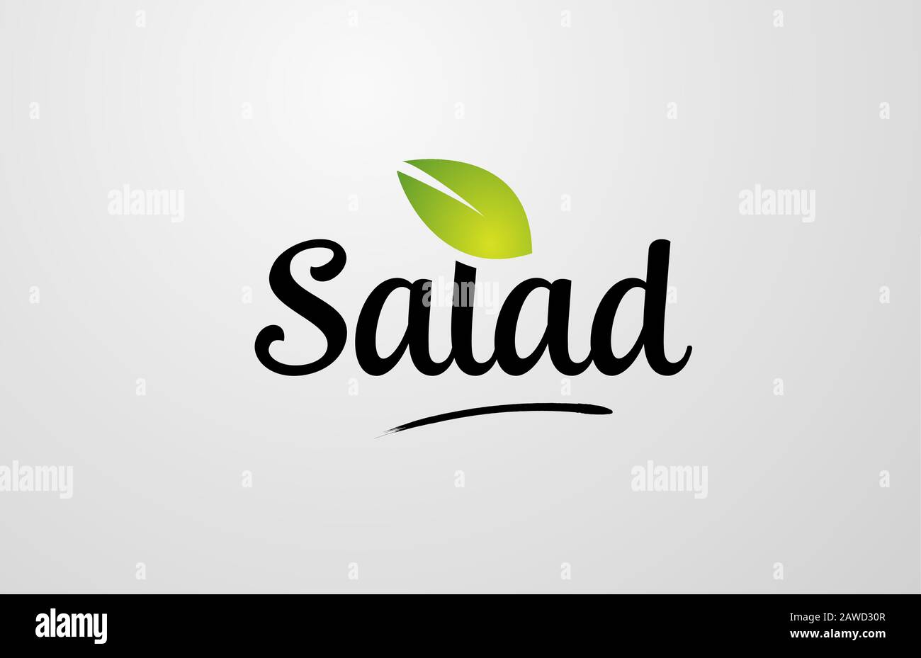 Salad typography Stock Vector Images - Alamy
