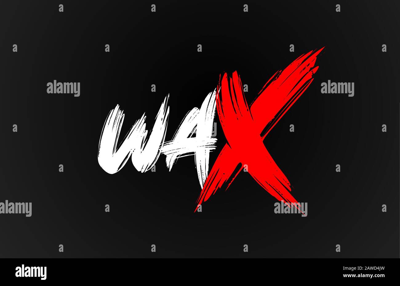 red white black wax grunge word text for typography icon logo design ...