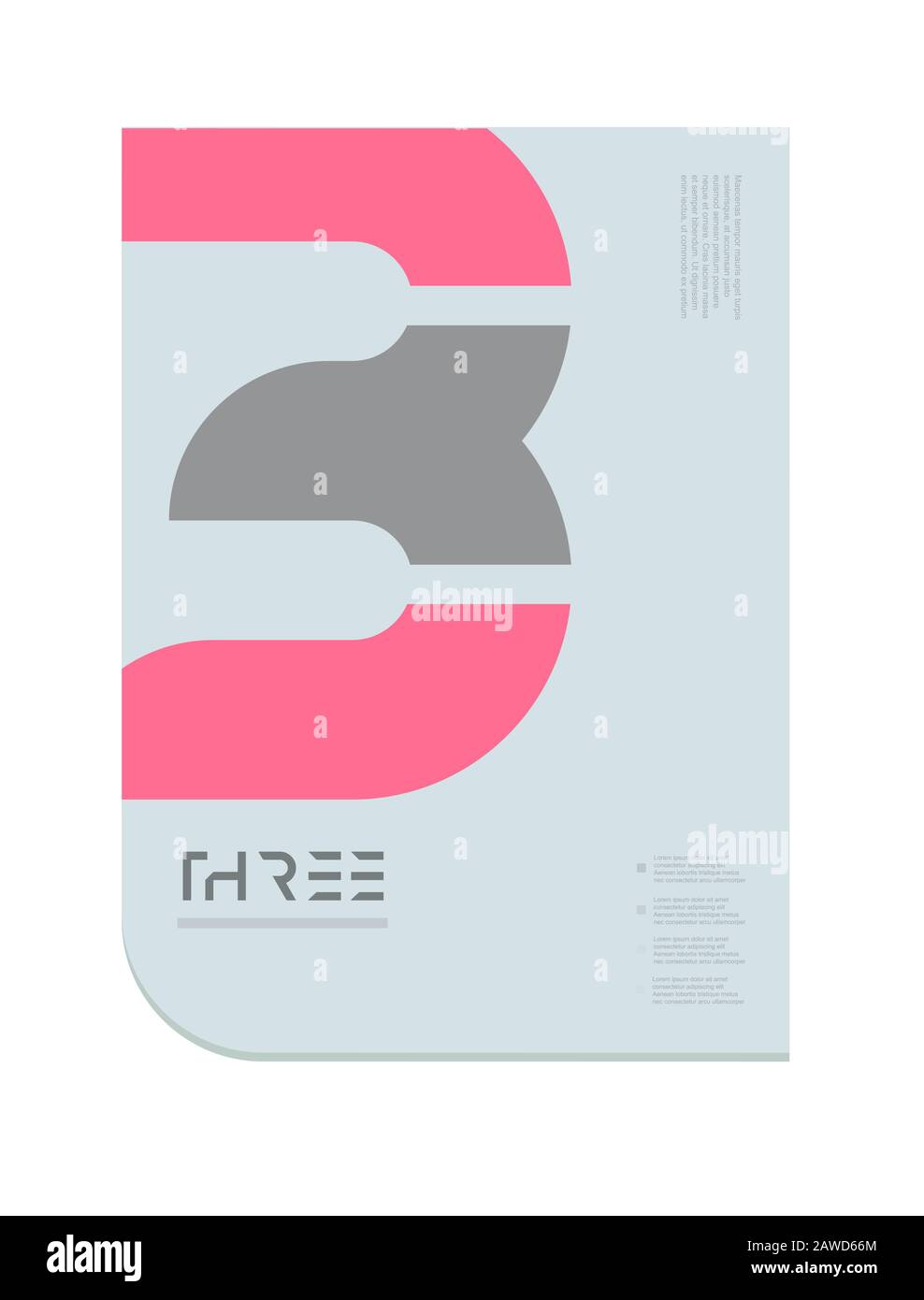 number 3 logo icon flyer brochure poster pamphlet cover design layout ...