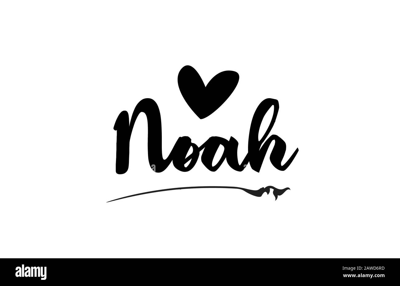 Noah calligraphy Black and White Stock Photos & Images - Alamy