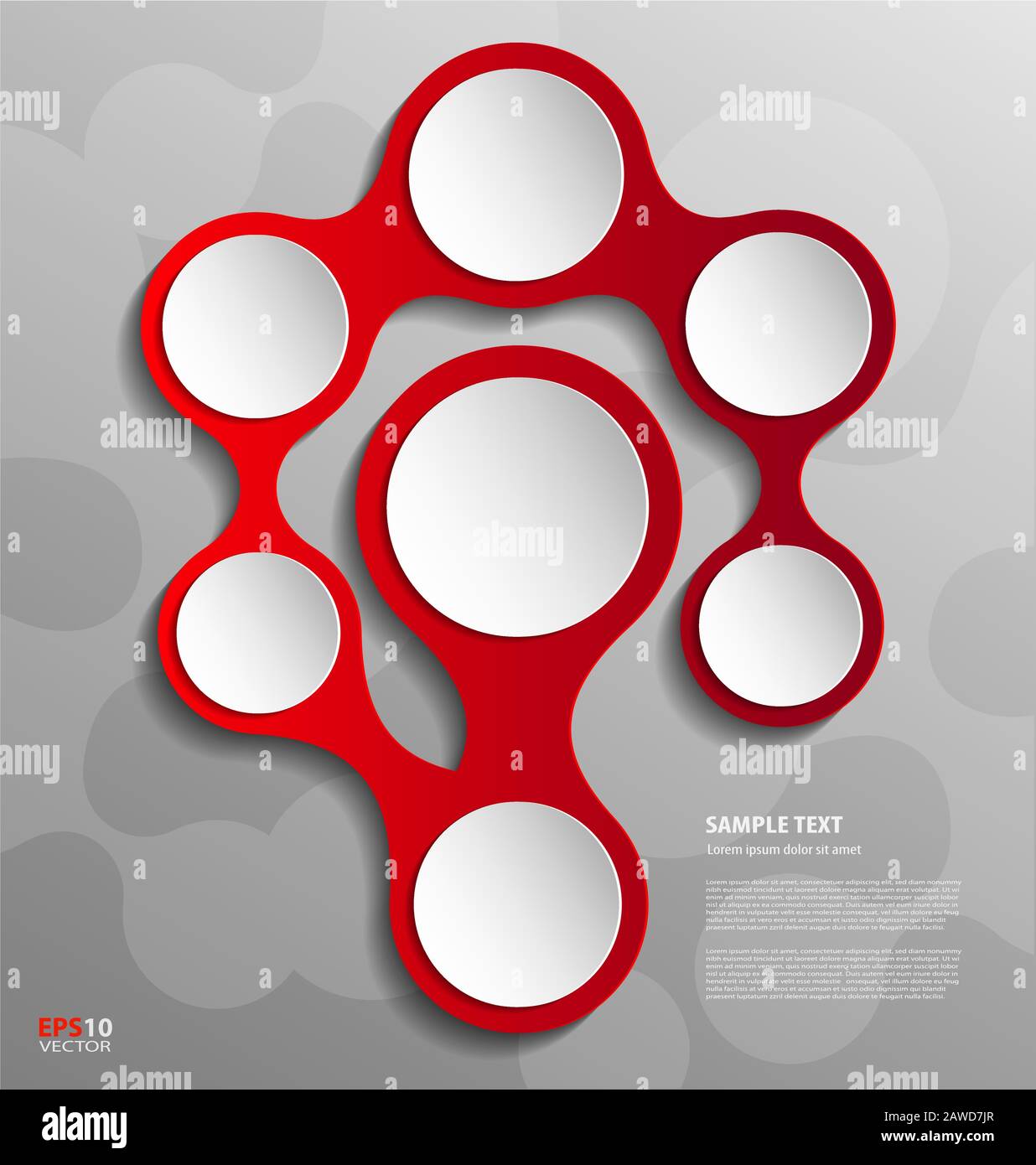 Stylized presentation template with empty text boxes and embellishment ...