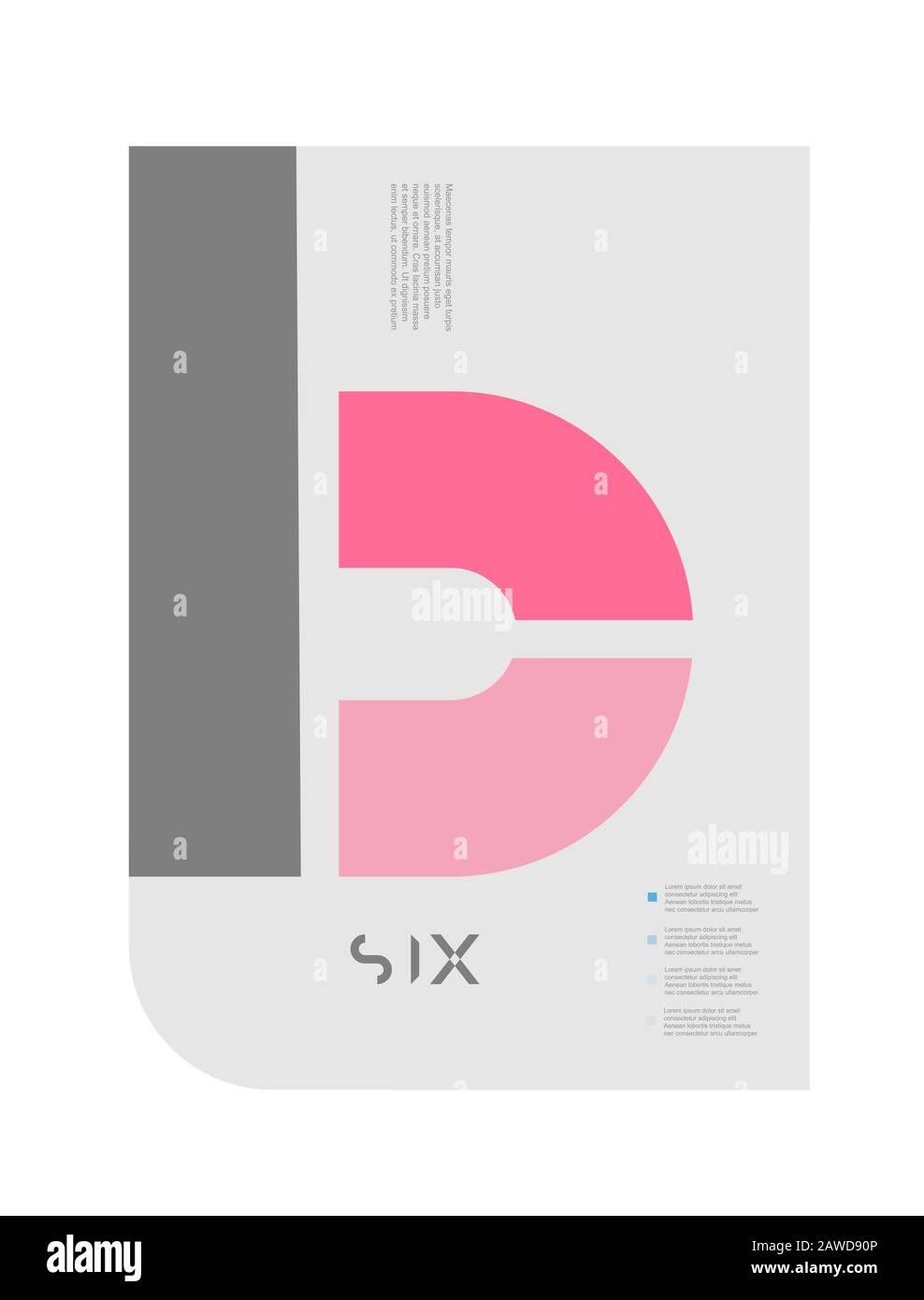 number 6 logo icon flyer brochure poster pamphlet cover design layout ...