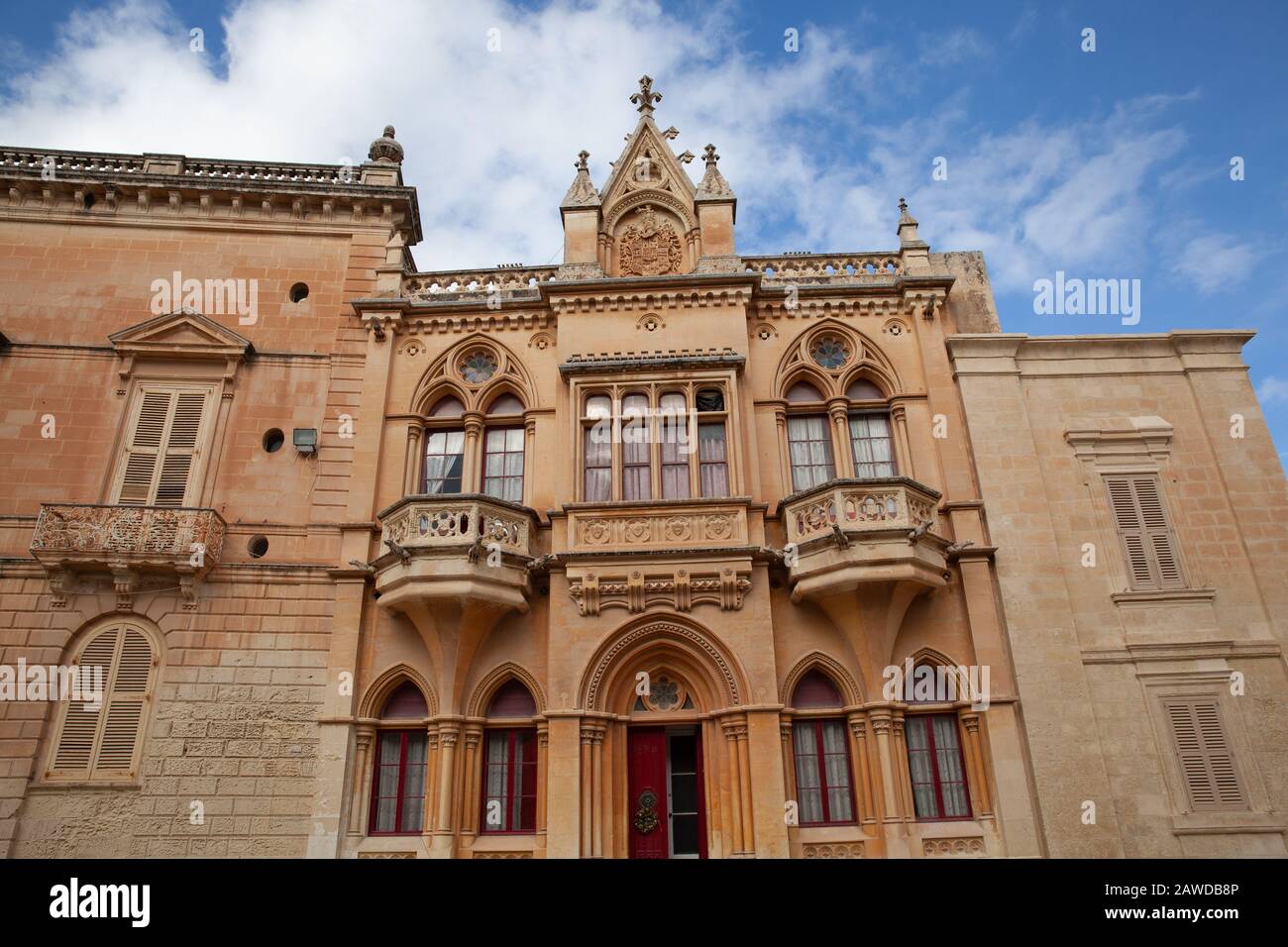 Mdina, Malta - 4 January 2020: Mdina's Neo-Gothic House by Andrea ...