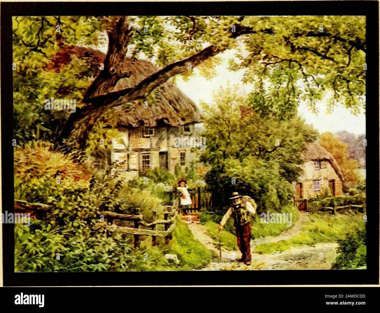 The cottages and the village life of rural England . a cottage much ...