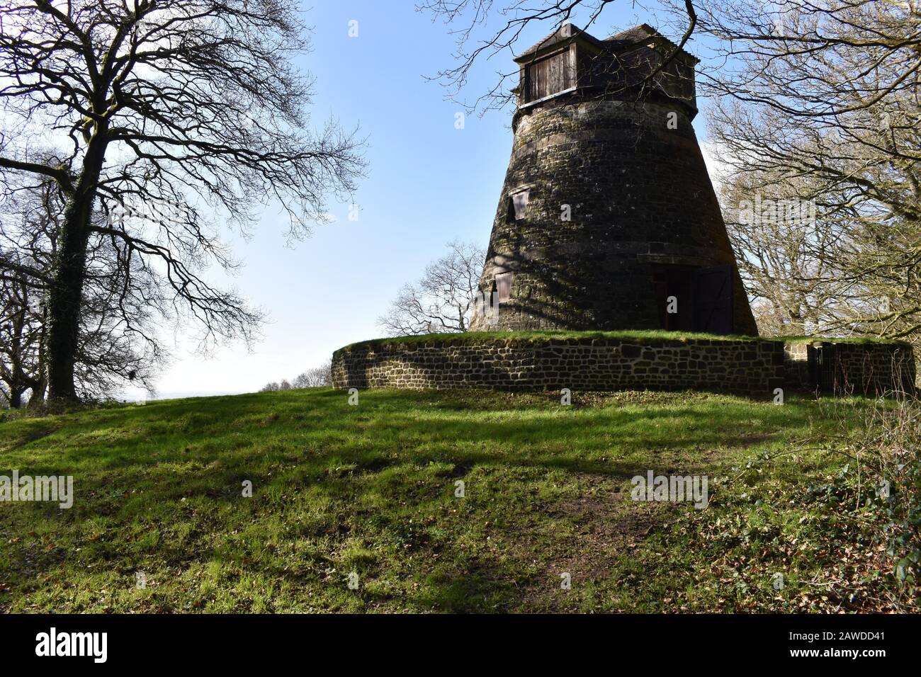 Old windmill at East Knoyle, Wiltshire, UK Stock Photo - Alamy