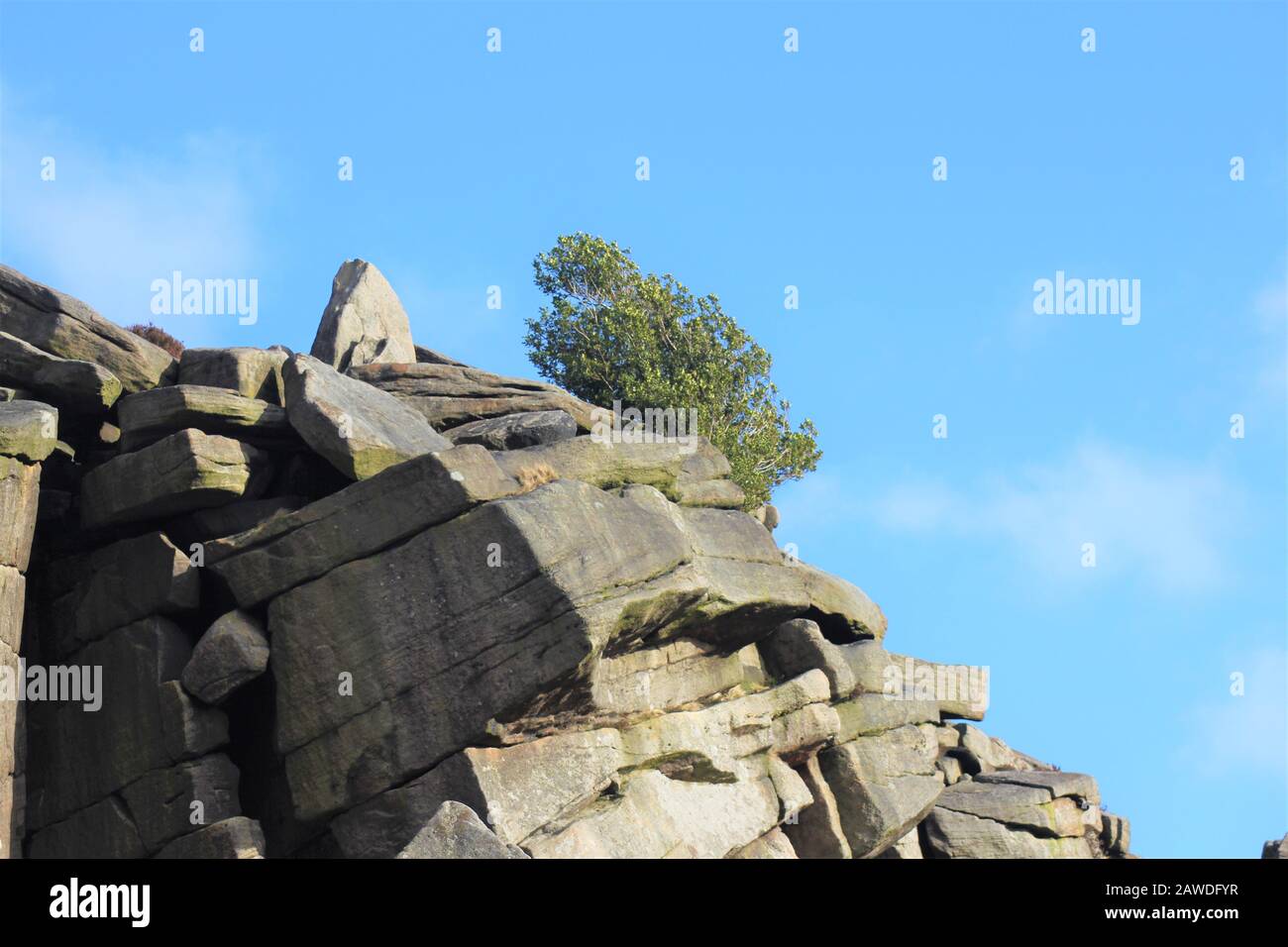 Burbage Brook Rock Formations Stock Photo - Alamy
