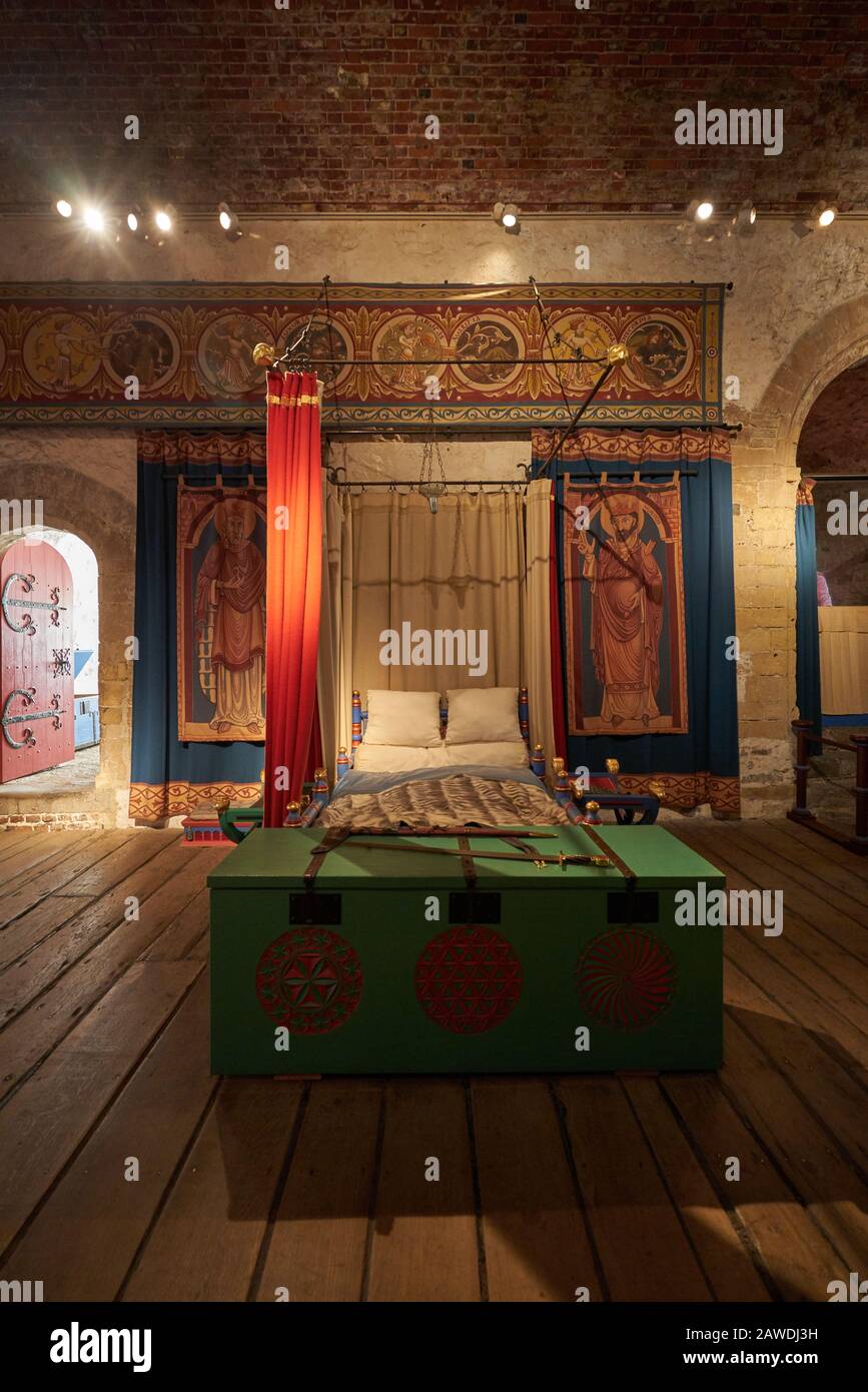 interior of keep at Dover castle medieval keep dover Stock Photo - Alamy