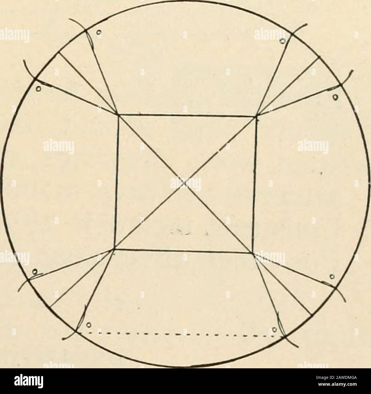 Constructive work; . Draw a 3-mch square and draw diagonalshrom center ...