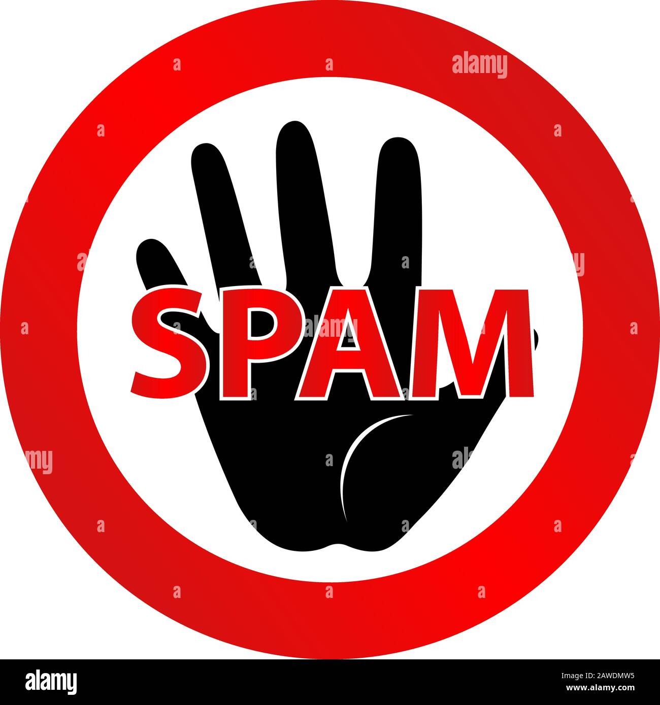 Spam danger label vector illustration Stock Vector Image & Art - Alamy