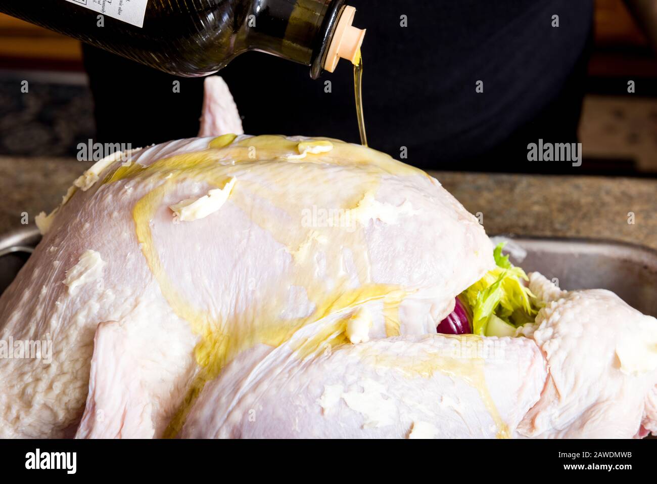 Turkey raw whole preparation hi-res stock photography and images - Alamy