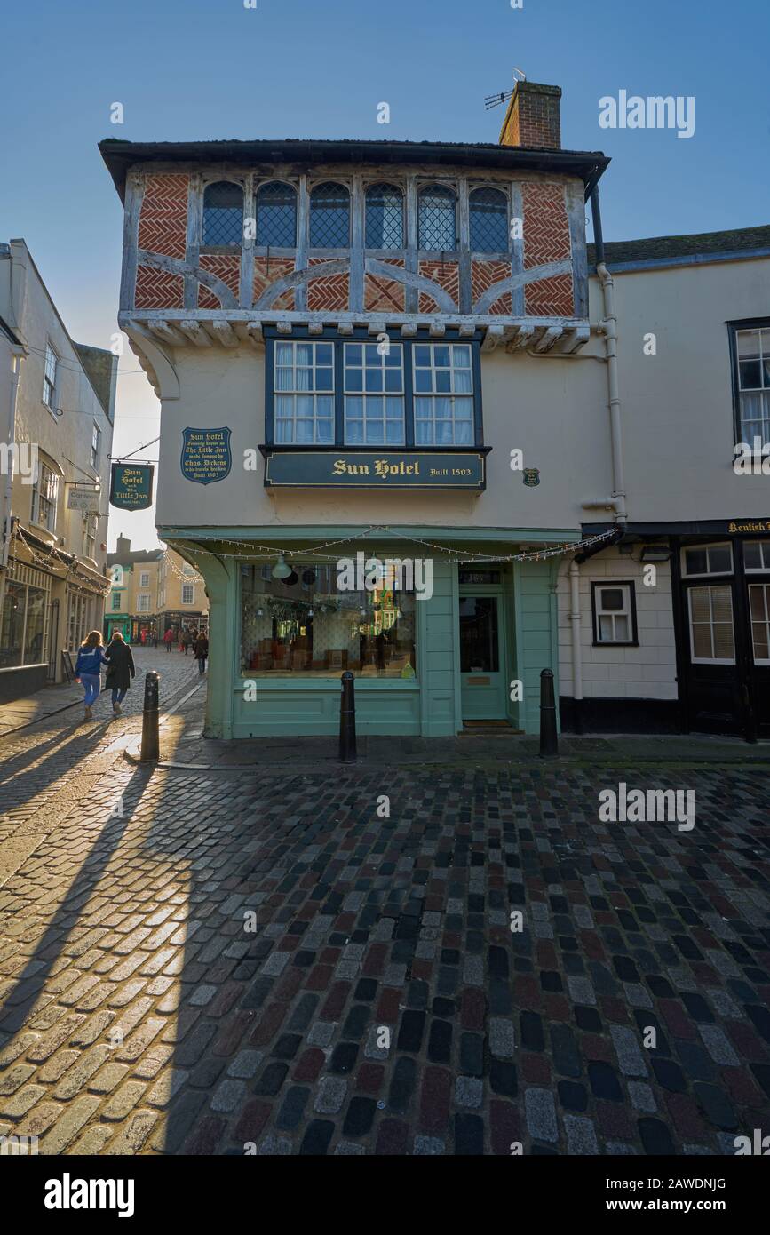 canterbury central canterbury wooden building Stock Photo - Alamy