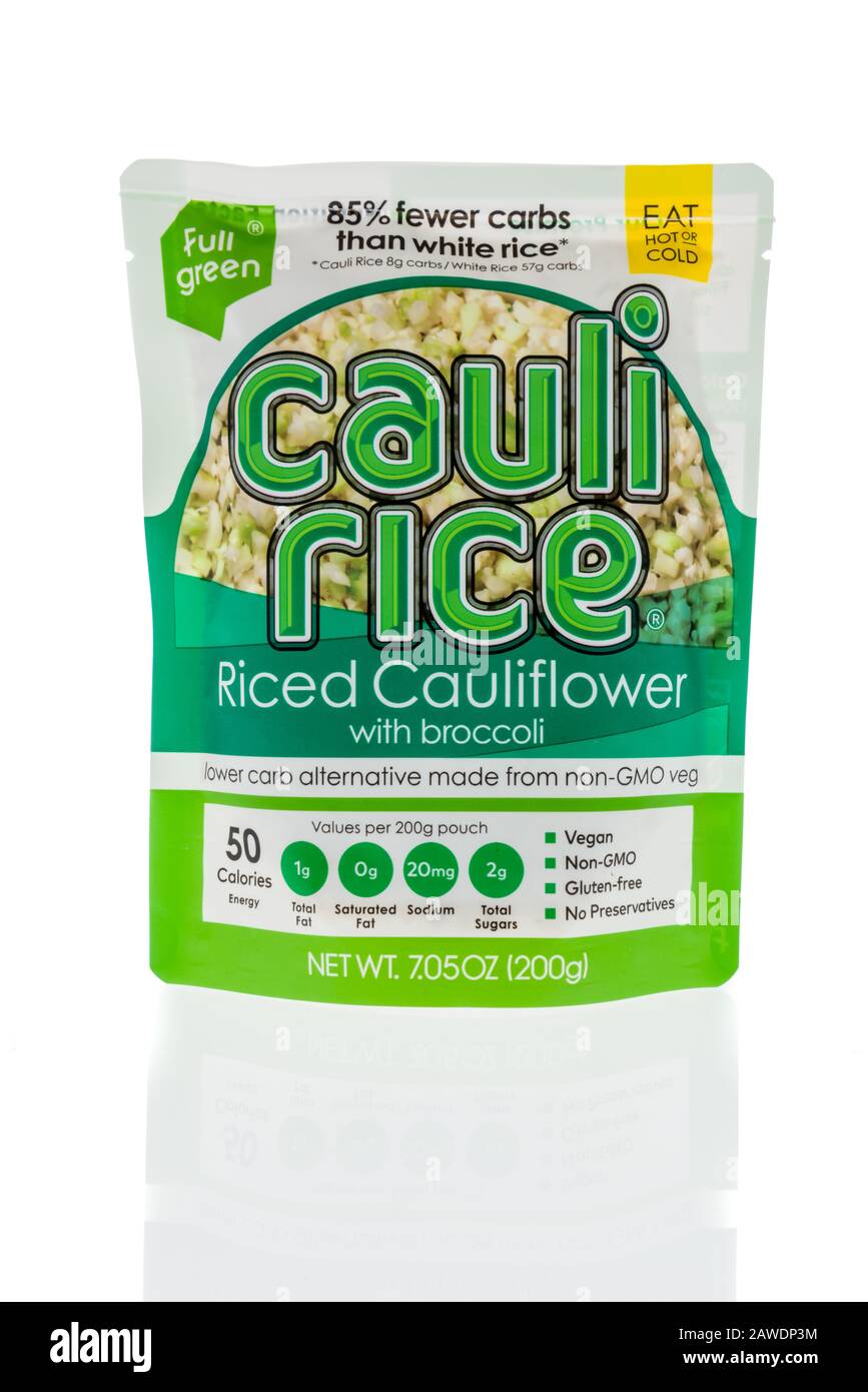 Winneconne, WI - 1 February 2020 : A package of Full Green cauli rice ...