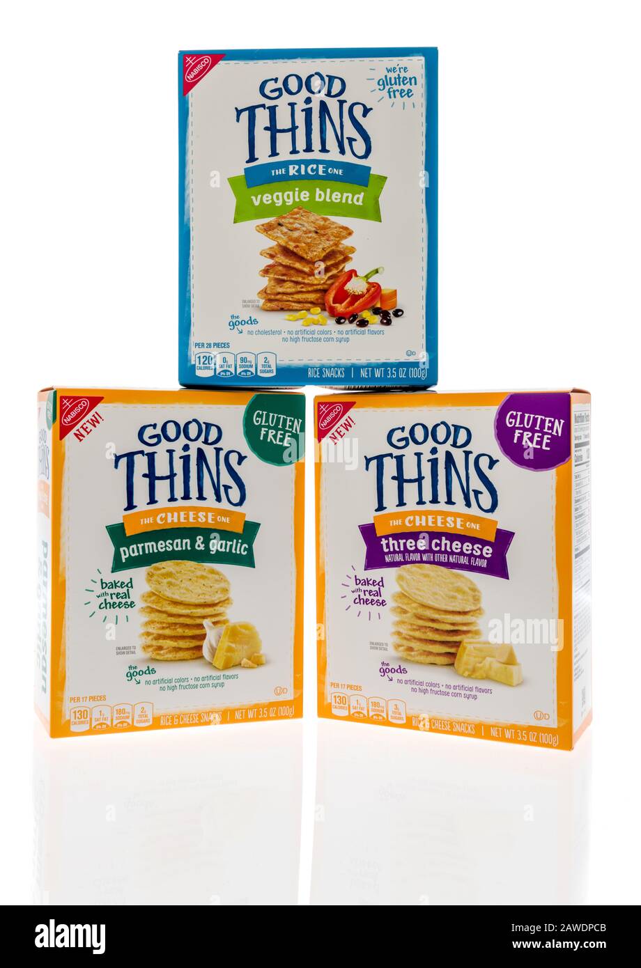 Winneconne, WI - 5 February 2020 : A package of Nabisco good thins in ...