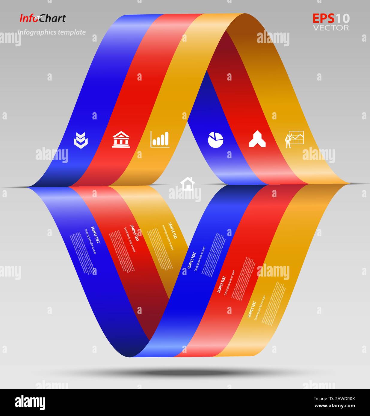 Stylized presentation template with empty text boxes and embellishment ...