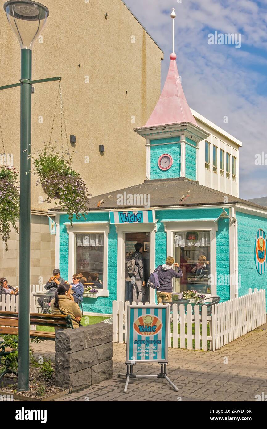 Restaurant In The Centre Of Akureyri, Iceland Stock Photo - Alamy