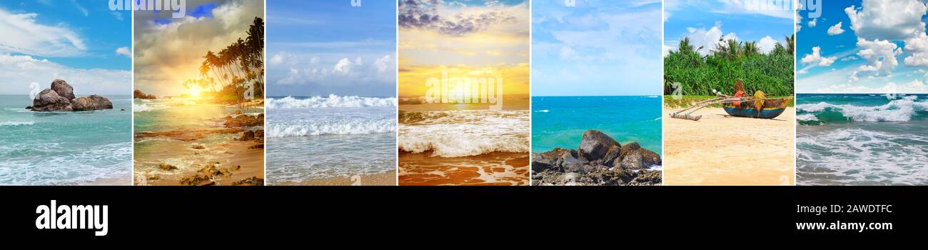 Tropical beach collage hi-res stock photography and images - Alamy