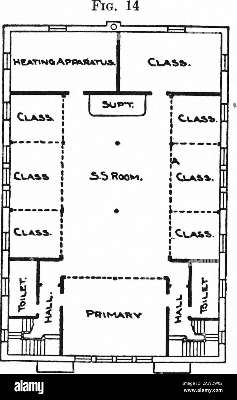Old sunday school building Cut Out Stock Images & Pictures - Alamy
