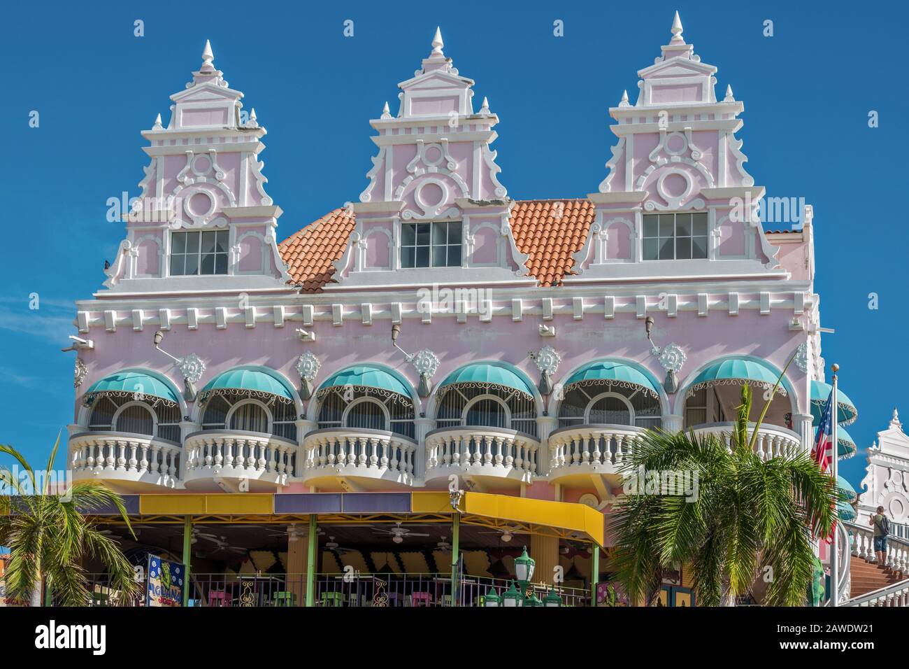 Colourful Buildings, Oranjestad, Aruba, West Indies Stock Photo - Alamy