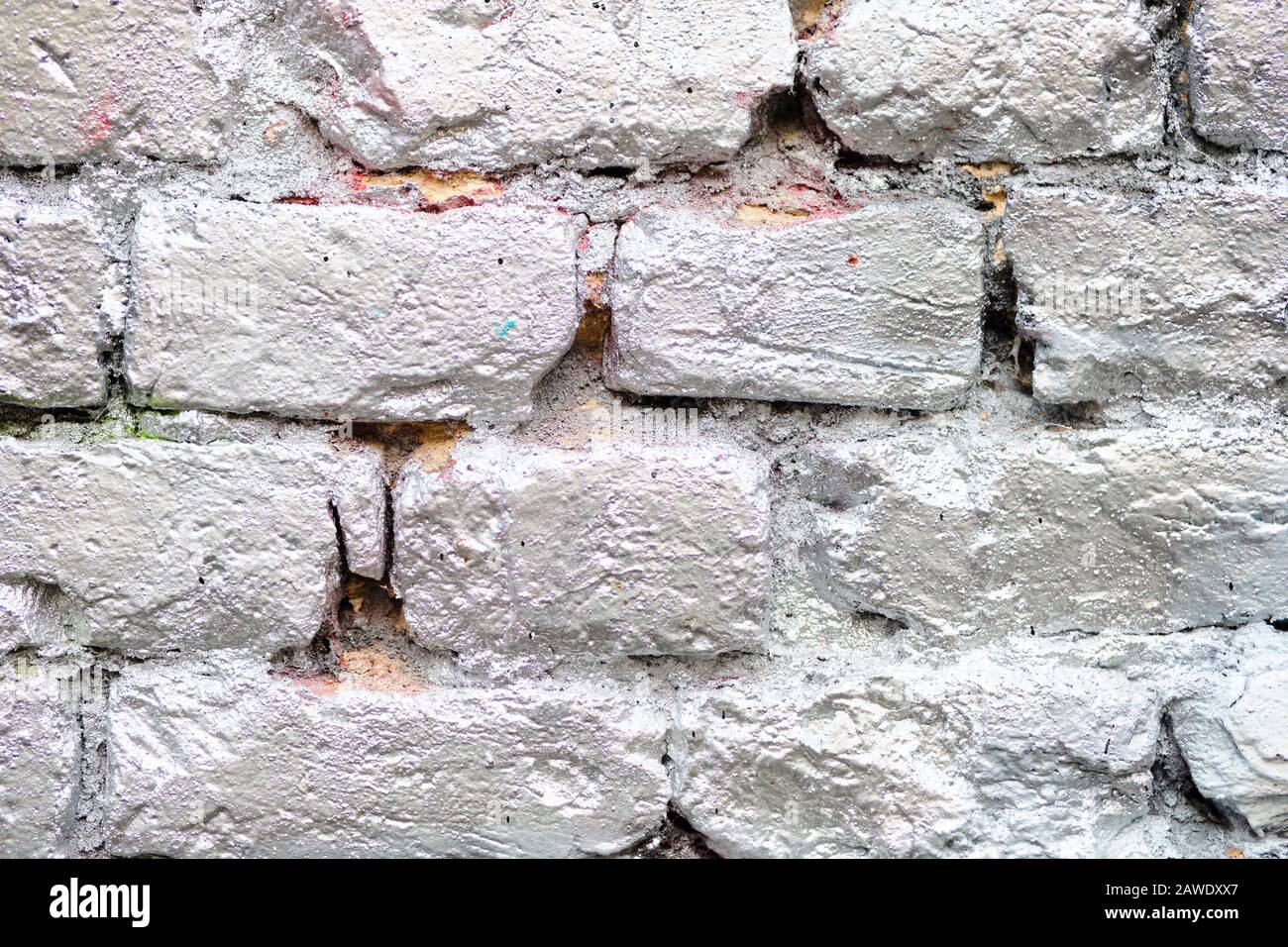 Brick wall as a texture in silver tones. Close up Stock Photo - Alamy