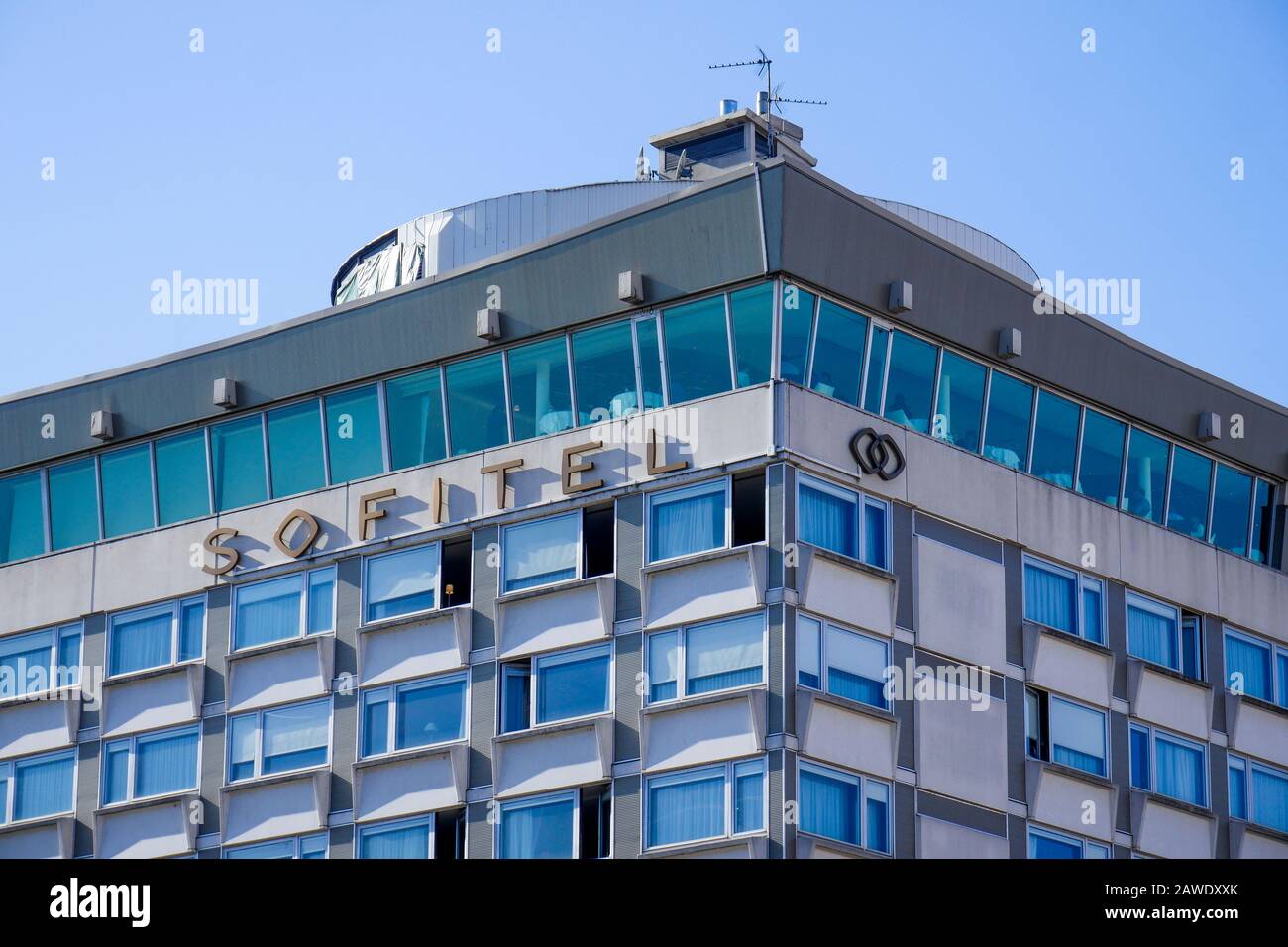 Hotel Sofitel Lyon Bellecour, Gailleton quay, Lyon, France Stock Photo ...