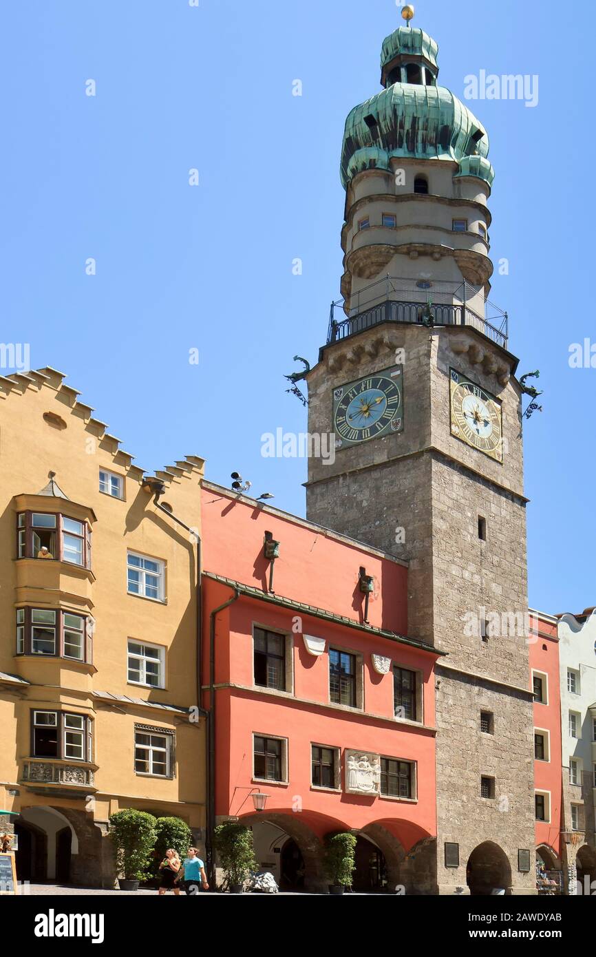 Austria Innsbruck City Tower Stock Photo - Alamy