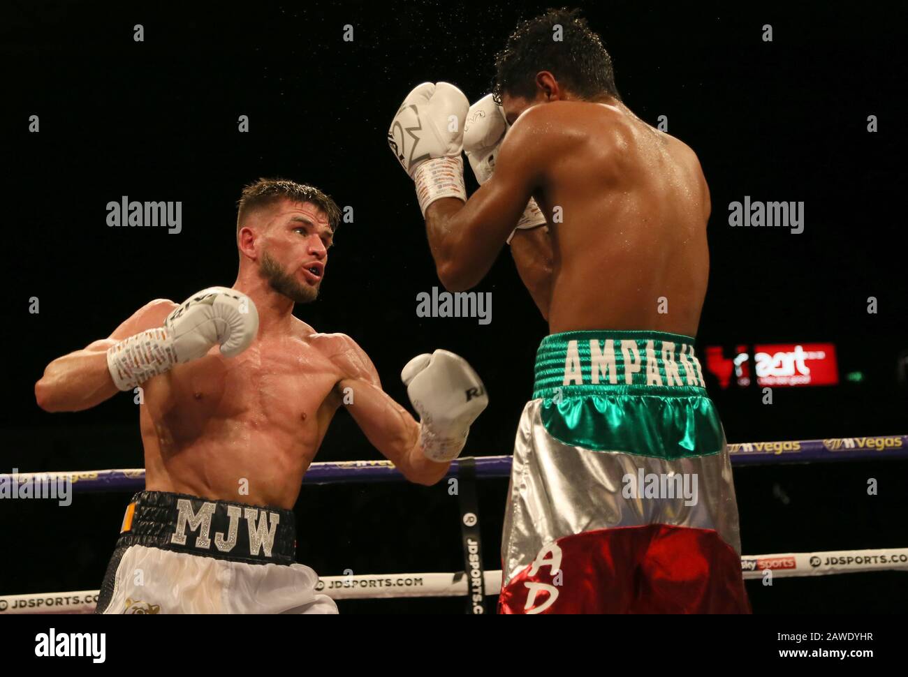 Martin J Ward fights Jesus Amparan in the Super-Featherweight contest ...