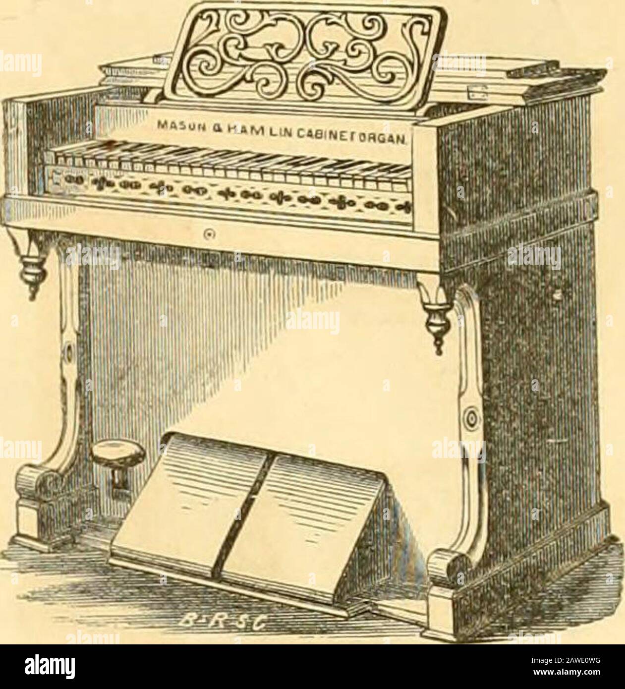 Cabinet organs. . No. 17. IN WALNUT OR OAK CASE, $ No. 18. IN ELEGANT ...