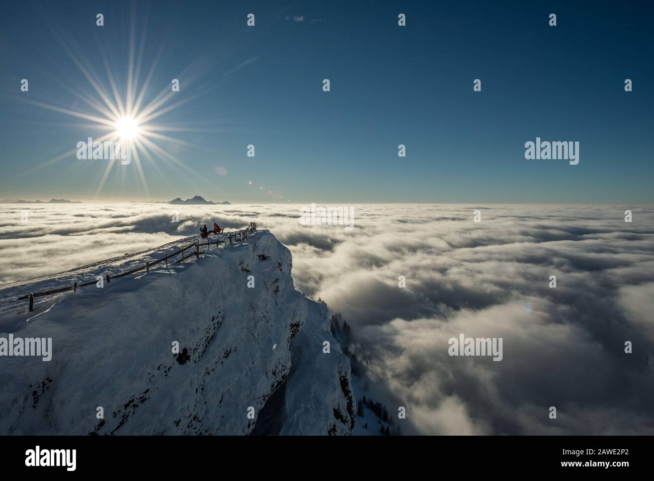 Mount Rigi - Above the clouds panorama Stock Photo - Alamy