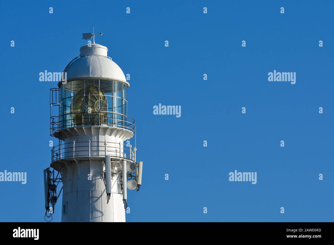 Large Torch Light On Slangkop Lighthouse Tower Stock Photo - Alamy