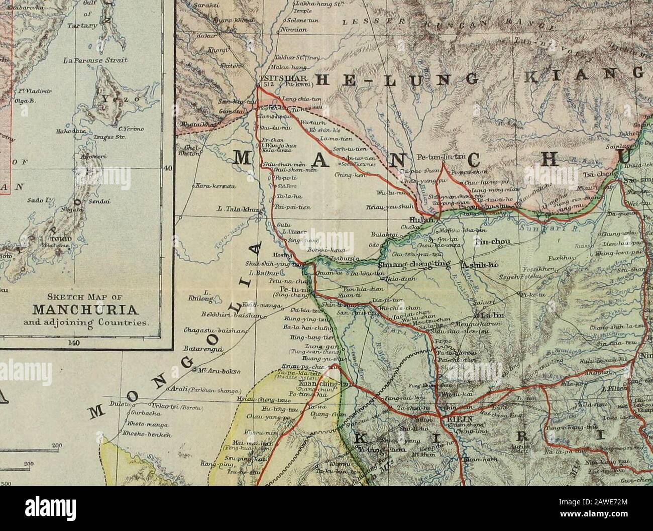 Manchuria u s s r map hi-res stock photography and images - Alamy