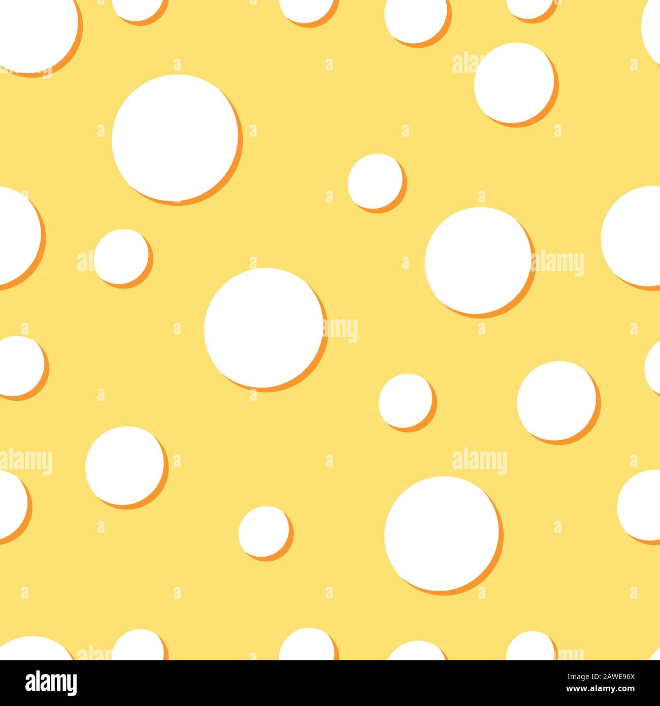 Cheese with holes vector seamless pattern on white background Stock ...