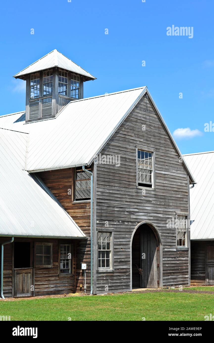 Very Large Barn Entrance with Horse Stables Stock Photo - Alamy