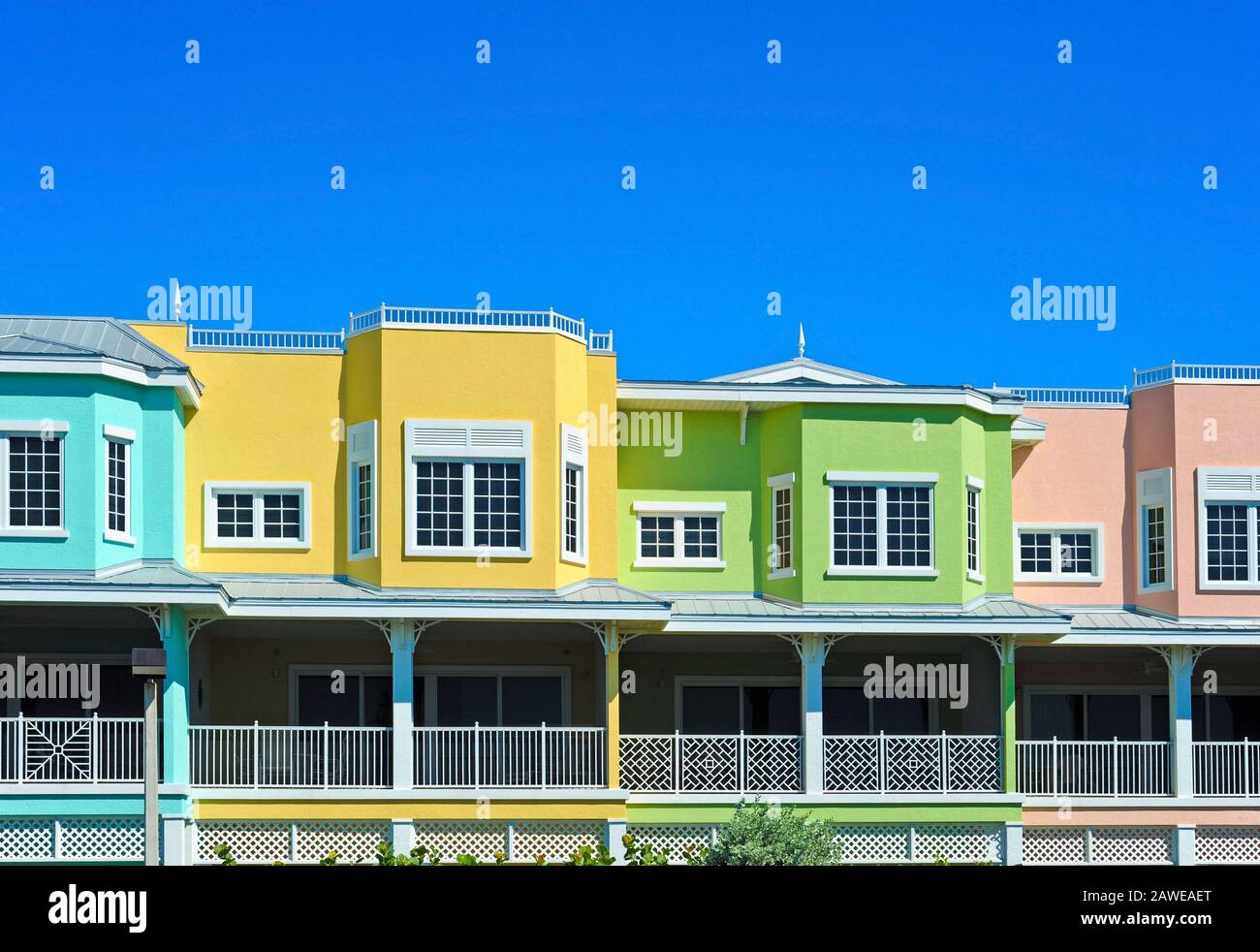 Colorful Beach Condominiums for Sale or Lease Stock Photo - Alamy