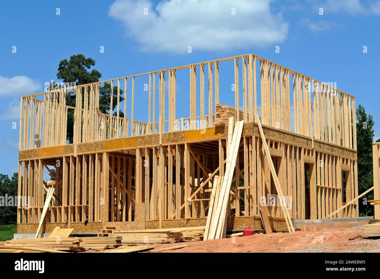 A New House under Construction Stock Photo - Alamy