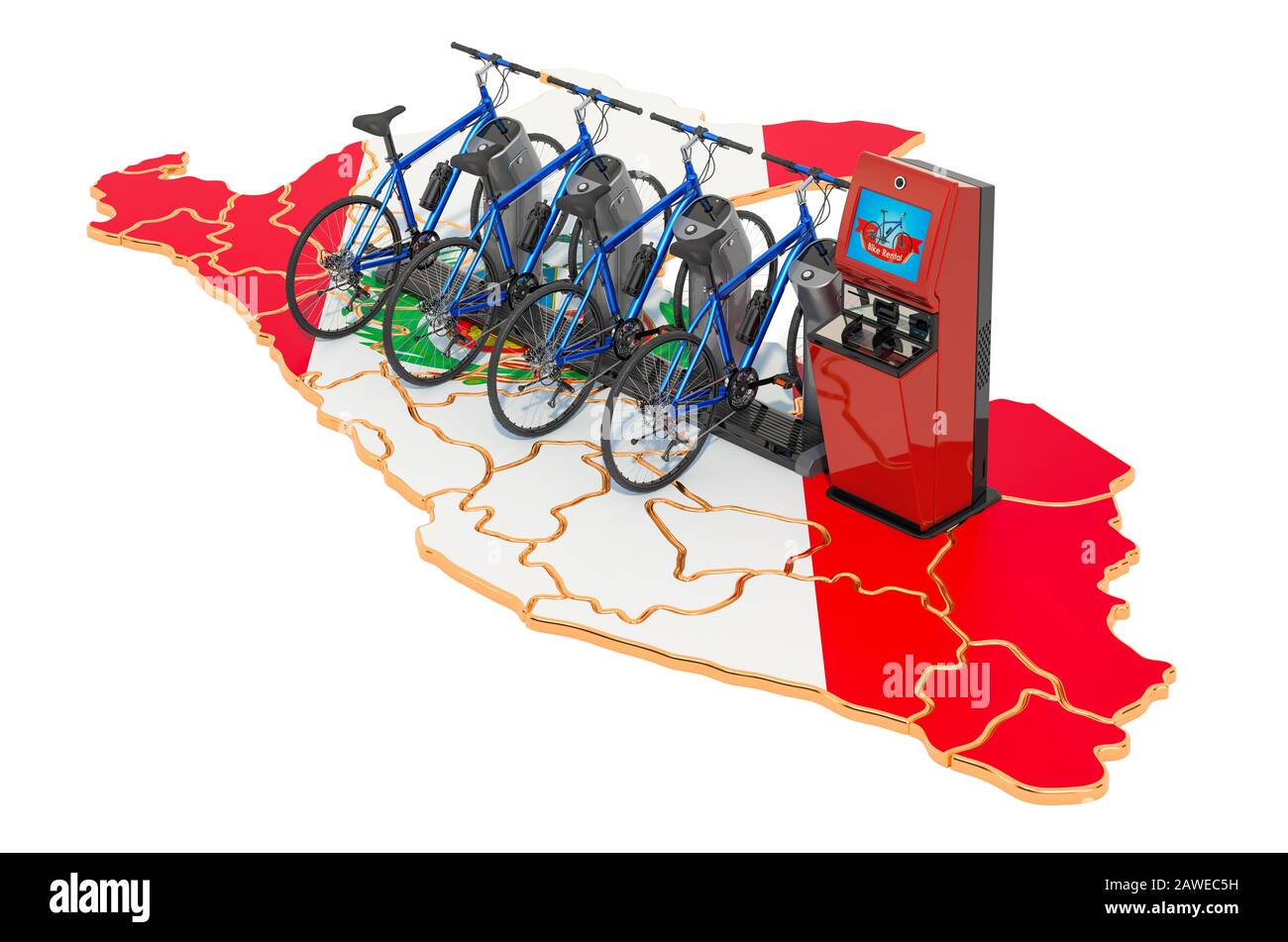 Bicycle parking rental on Cut Out Stock Images & Pictures - Alamy