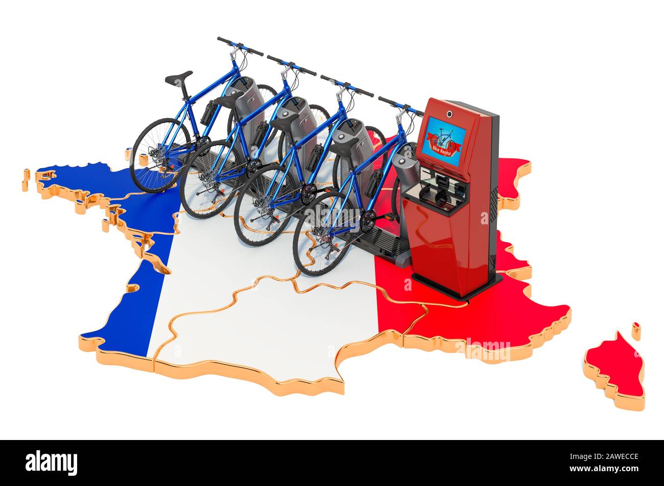 France bicycle map Cut Out Stock Images & Pictures - Alamy