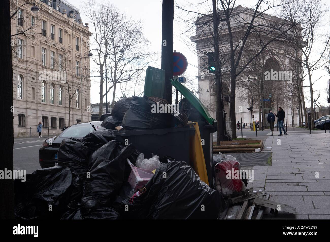 Paris, 4 February 2020. Accumulation of garbage in Paris after the ...