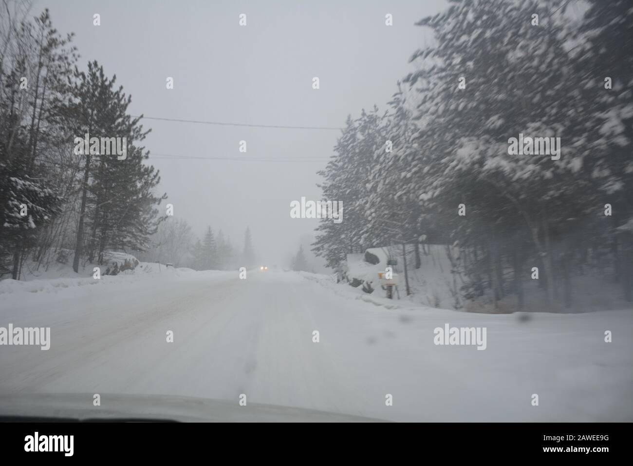 Winter storm near North Bay, Ontario Stock Photo - Alamy