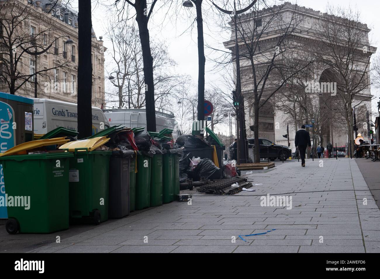 Paris, 4 February 2020. Accumulation of garbage in Paris after the ...