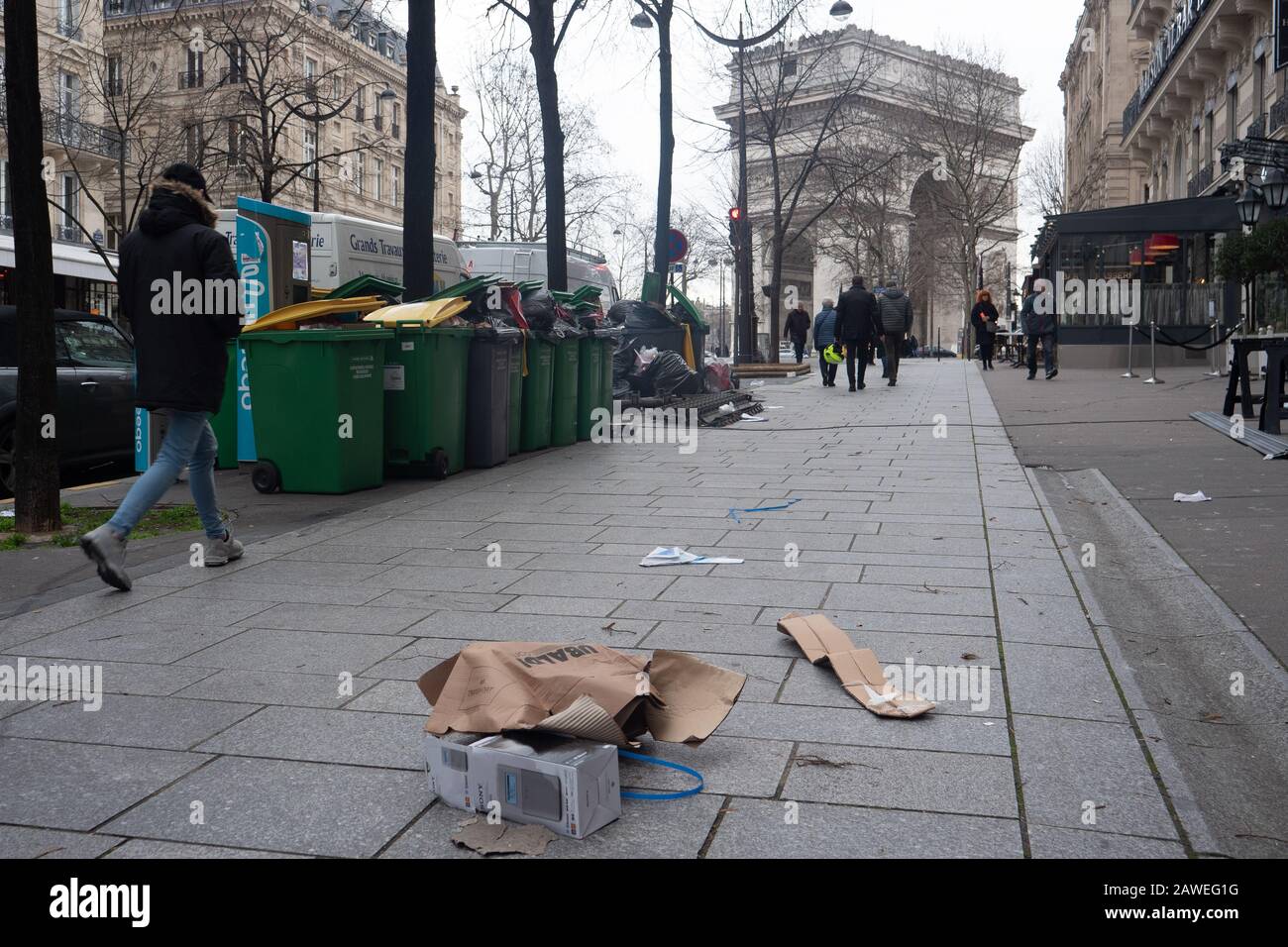 Paris, 4 February 2020. Accumulation of garbage in Paris after the ...