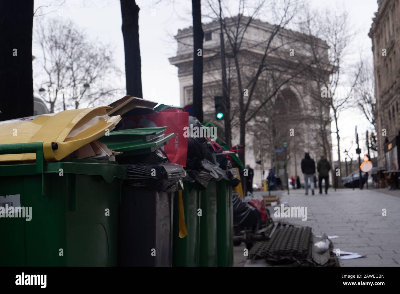 Paris, 4 February 2020. Accumulation of garbage in Paris after the ...